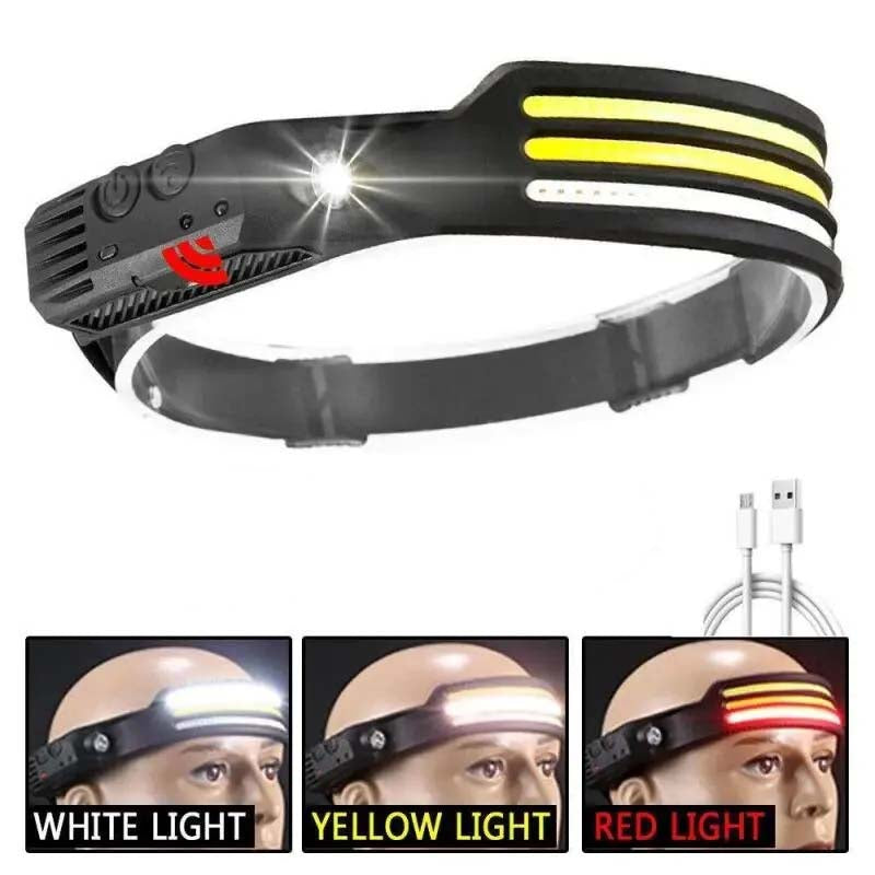 1000lm Silicone Motion Sensor Headlight Ipx4 Waterproof Cob Head Torch Arzaan Pk