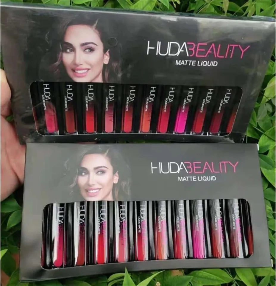 Huda Beauty Liquid Matte Lipstick - Set of 12– arzaan.pk