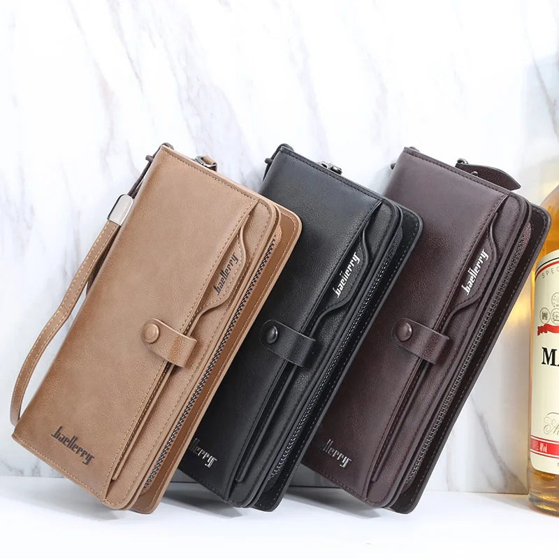 HENGSHENG Double Cardholder Long Wallet for Mobile– arzaan.pk