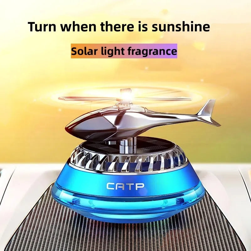 Car Airfeshener Auto Rotating Solar Helicopter– arzaan.pk