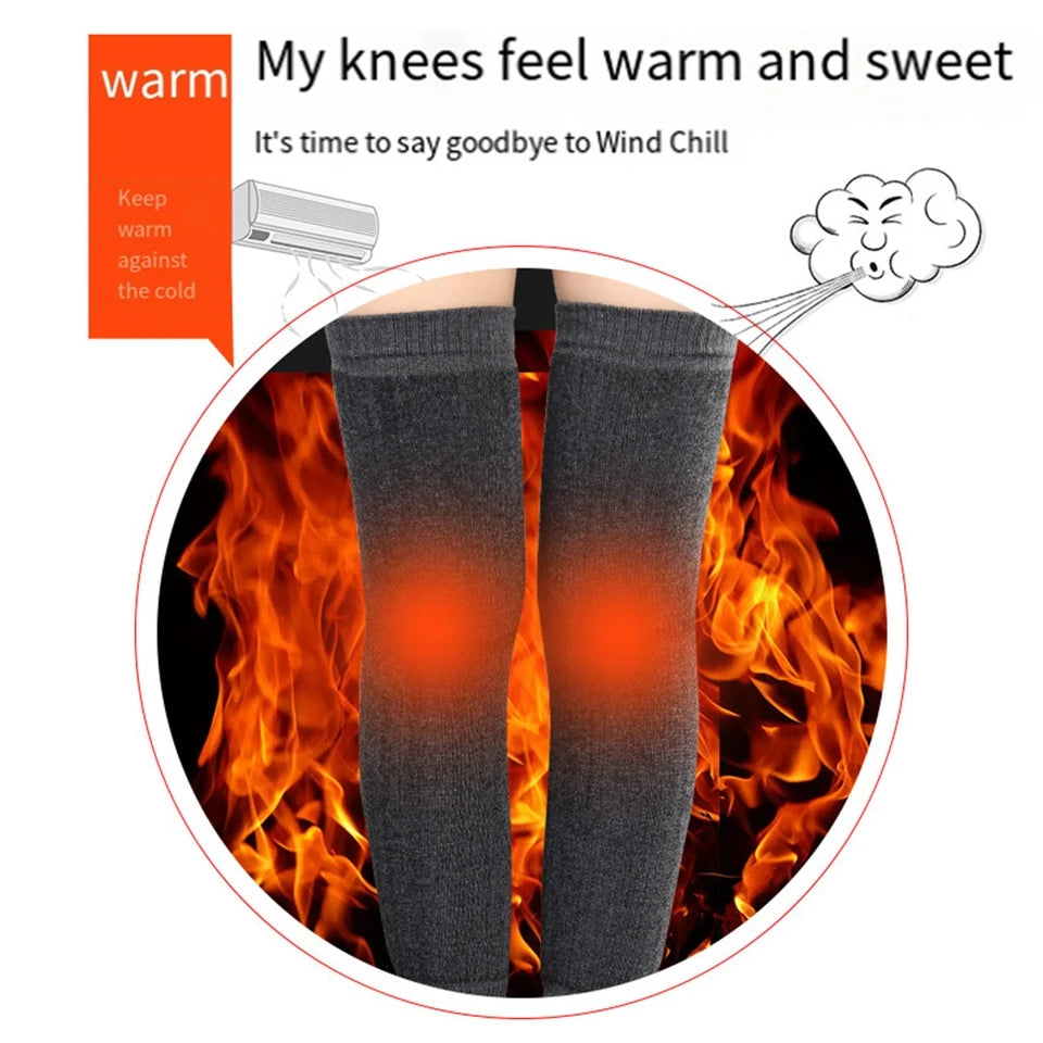 2pcs Cashmere Leg Warmer, Wool Warm Thickened And Fleece for Men's & W ...