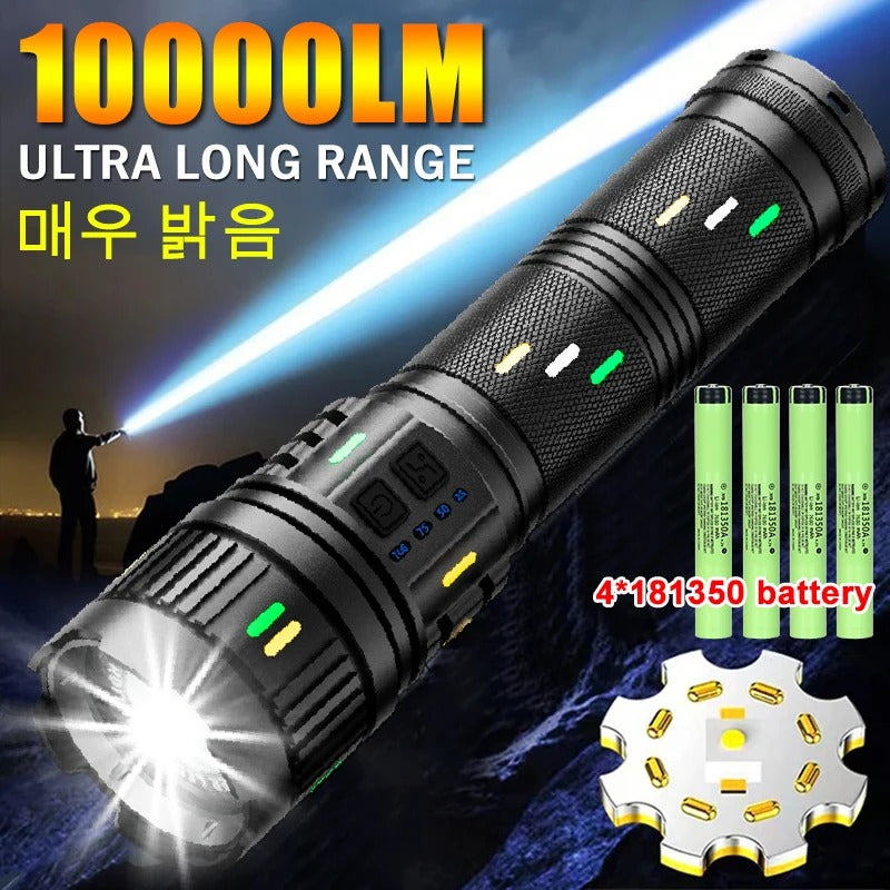 Ultra long TorchSuper Bright White Laser Flashlight Use 4*181350Batter ...
