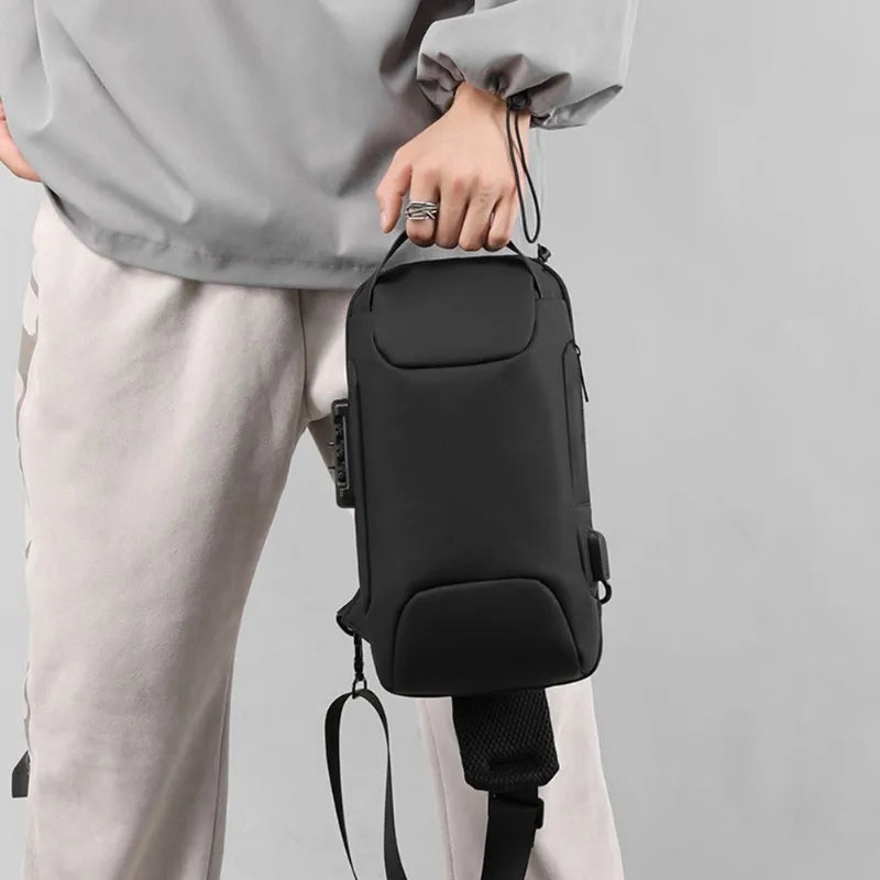 New Fashion Anti-Theft Sling Shoulder Bag With Password Lock– arzaan.pk