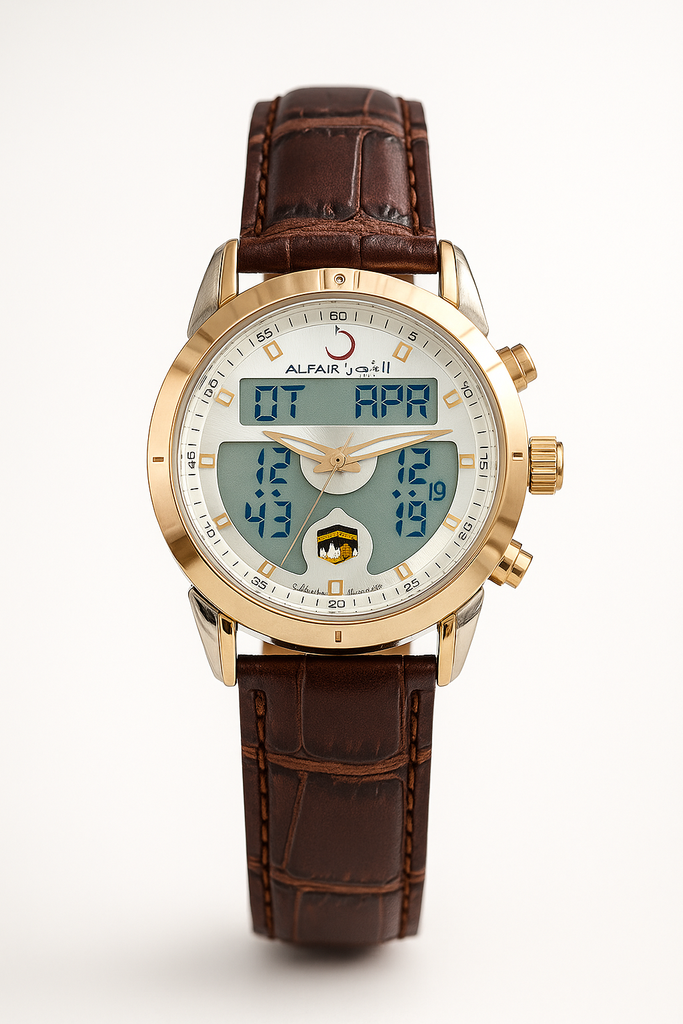 Al-Fajr Classic Dual Time Analog digital wrist watch– arzaan.pk