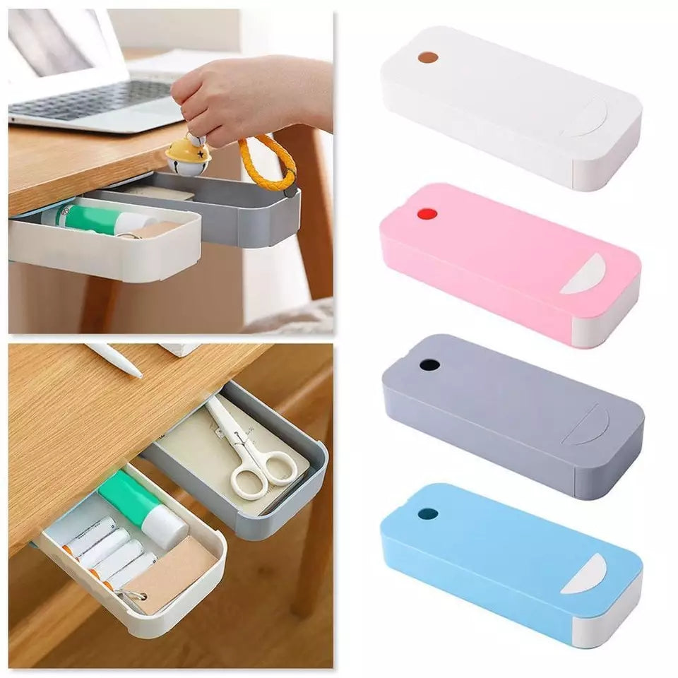 Table Under Paste Plastic Desk Organizer (Under Paste) Memo Pen Statio ...