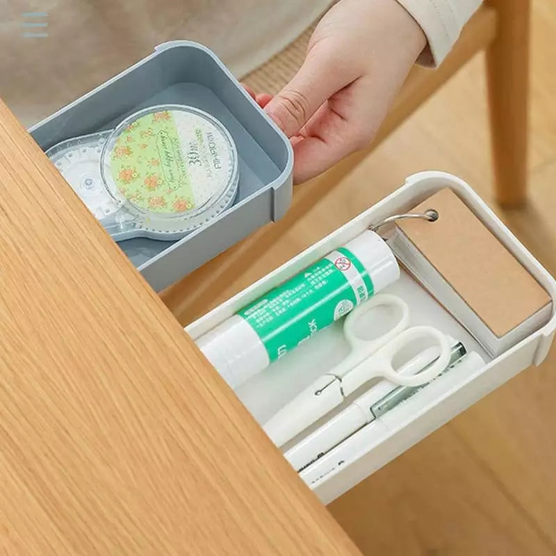 Table Under Paste Plastic Desk Organizer (Under Paste) Memo Pen Statio ...