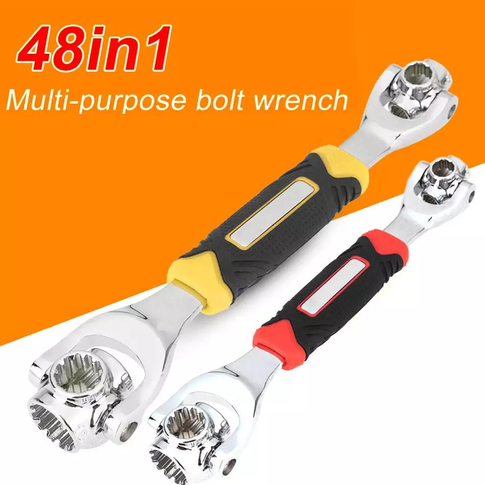 48 in 1 Universal Multi-Function Wrench with 360 Degree Rotating Head ...