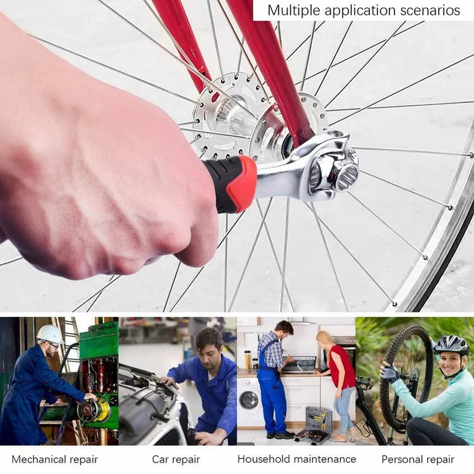 48 in 1 Universal Multi-Function Wrench with 360 Degree Rotating Head ...